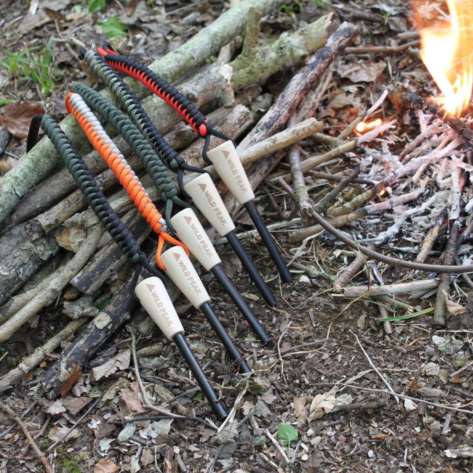 Wild Peak FireStrike Premium Firesteel with Paracord Strap - Wild Peak